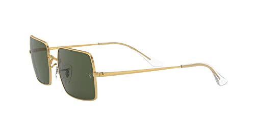 Ray-Ban RB1969 Rectangle Rectangular Sunglasses, Legend Gold/G-15 Green, 54 mm