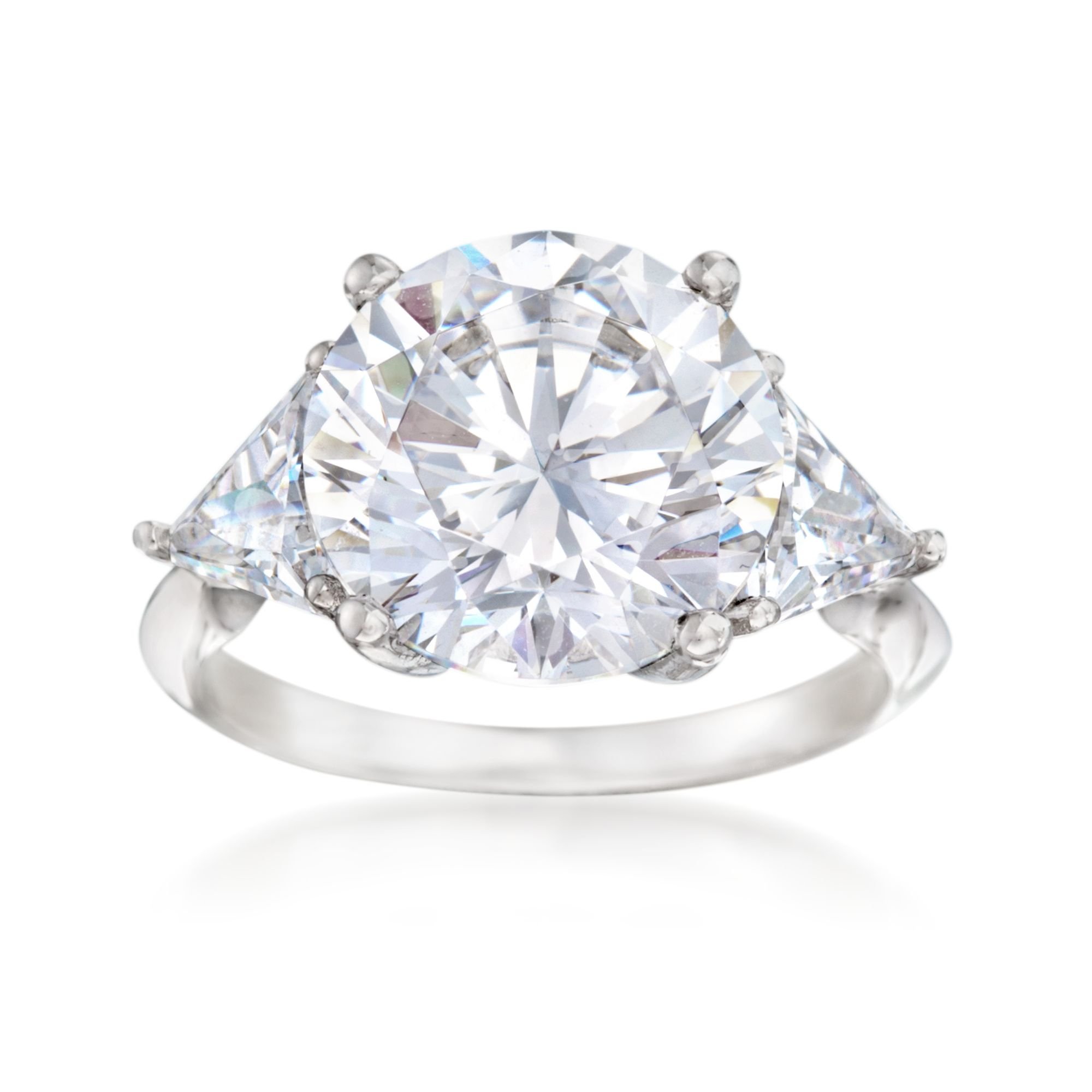 Ross-Simons 7.50 ct. t.w. CZ Ring in Sterling Silver. Size 7