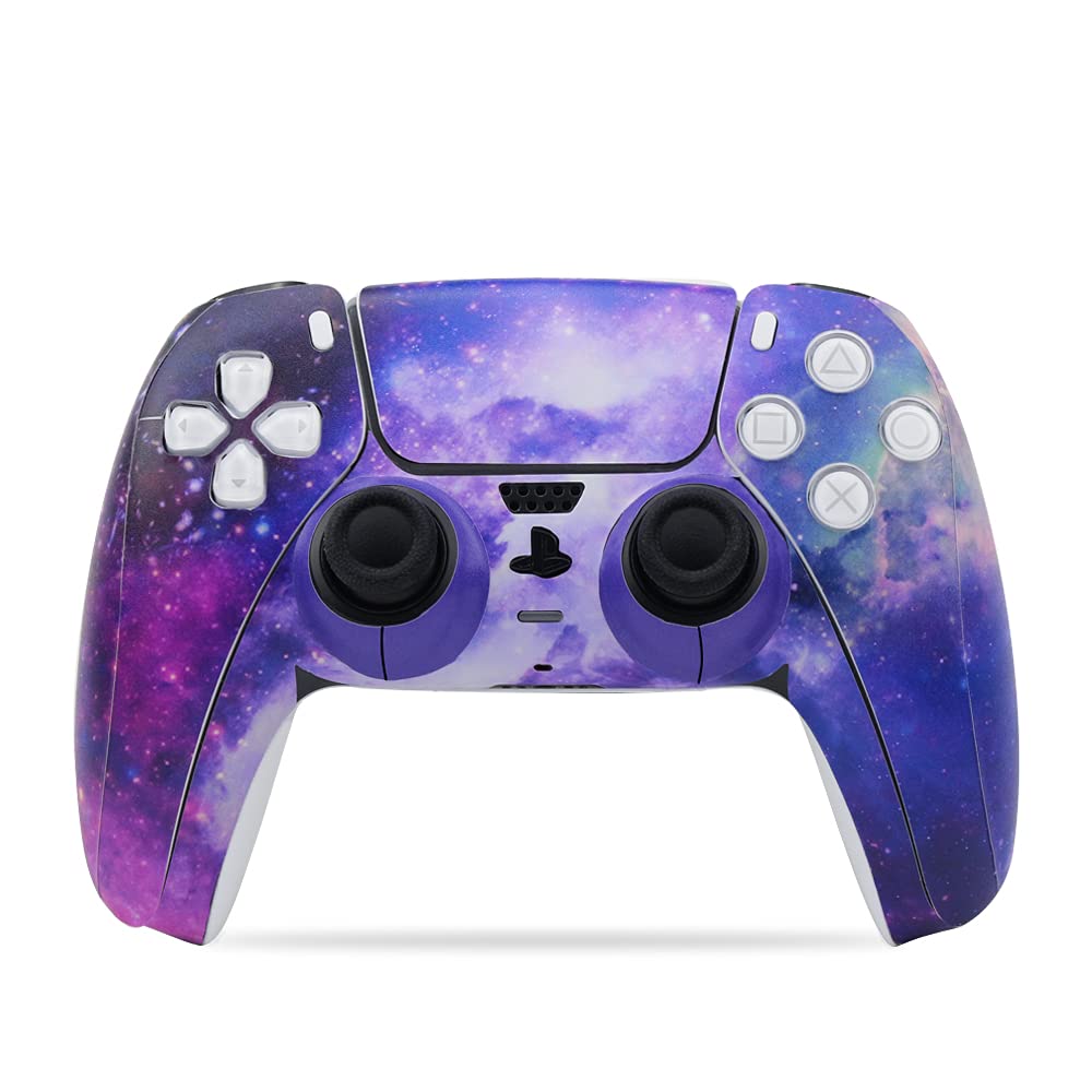PS5 Skin Cover, PS5 Stickers for Console, Nebula Design Vinyl Skin Cover Compatible with Playstation 5 Console Accessories +2 Controller Skins Set,Disk Edition
