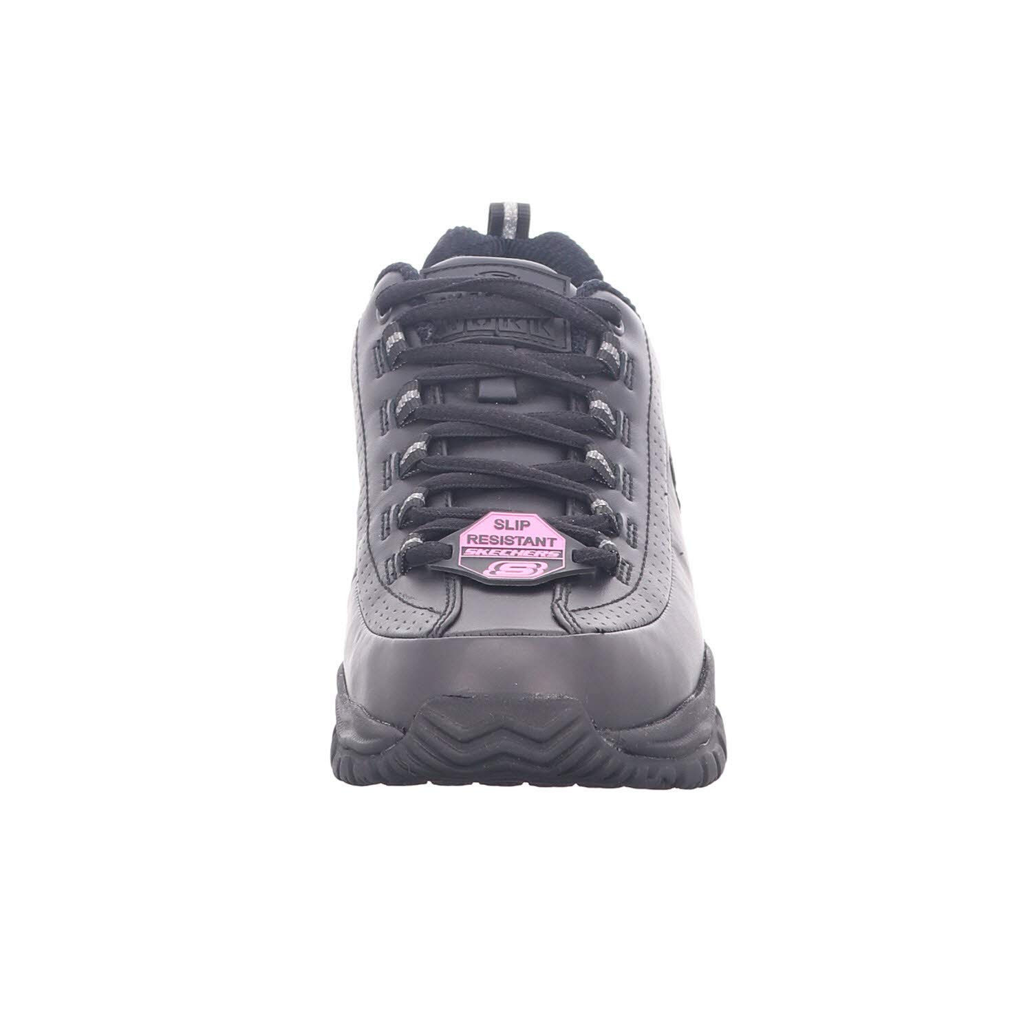 Skechers for Work Women's Soft Stride-Softie Lace-Up, Black, 7 B - Medium