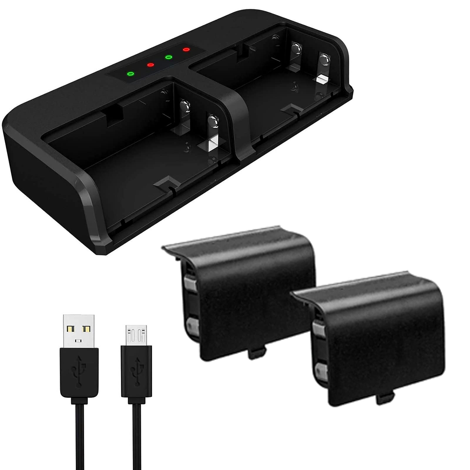 Xbox One Controller Battery Pack, Rechargeable 2x800mAH Battery Pack with 3FT 2 in 1 Micro USB Charging Cable for Xbox One/One S/One X/Elite