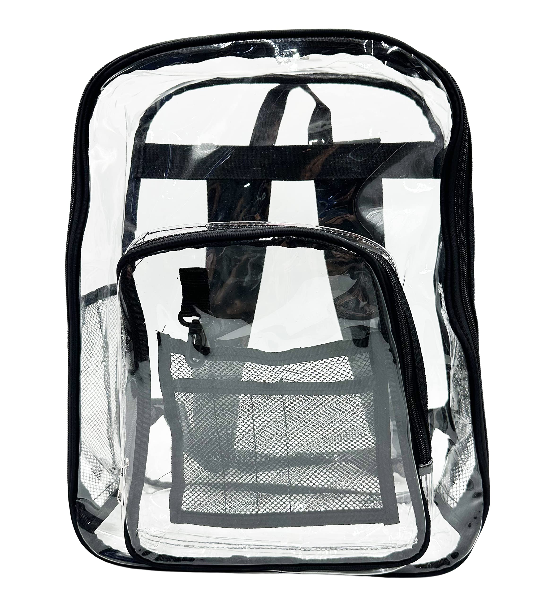 Winterlace 16" Clear Backpack, Transparent Heavy Duty Water Resistant PVC for Sports, Stadiums, Festivals, Concerts (Style #3)