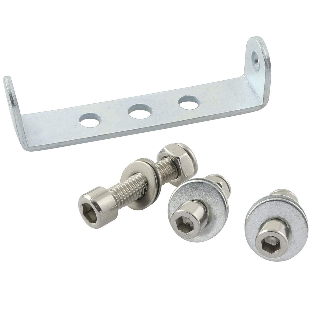 PSCCO 1Set U-Shaped Bike Rear Rack Mount Adapter Bicycle Rear Storage Bracket Connector with Srews