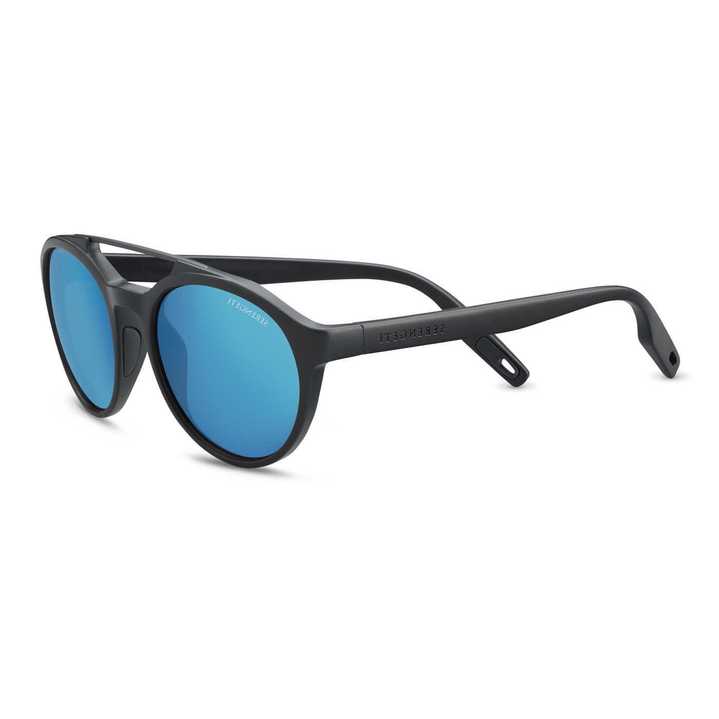 Serengeti Leandro Satin Dark Gun Polarized 555Nm Blue, Satin Dark Gray