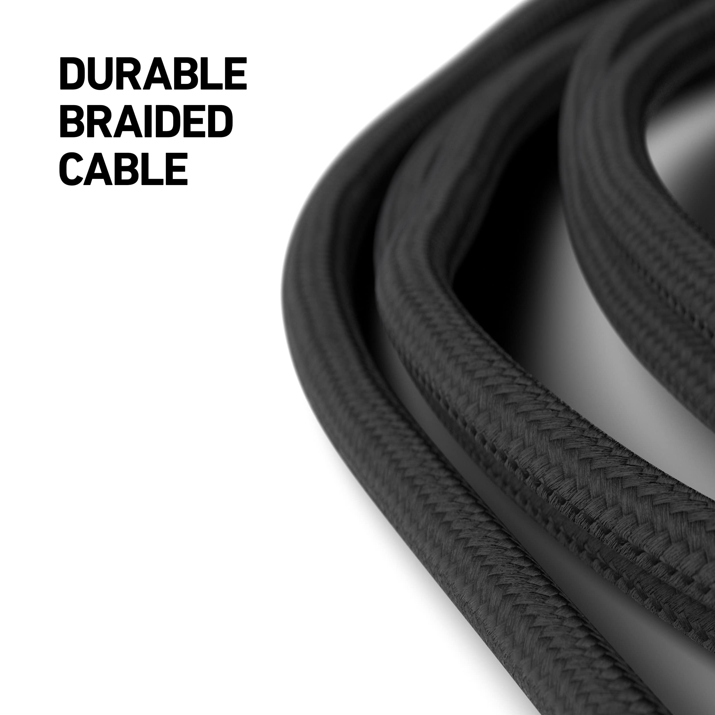 SCUF Braided USB-C Cable - Black 12ft / 3.6 Meters USB Type C Connection and Charging for Xbox, PS5 Controllers and Smart Phones - Light Gray - Xbox Series X