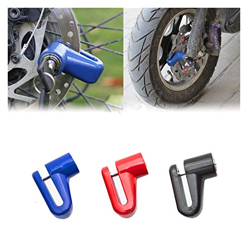 SXCLS Bike U-Lock Waterproof Bike U Lock Security Theft Heavy Duty Motorcycle Bicycle Moped Scooter Disk Brake Rotor Lock Accessories U-Lock (Color : Blue)