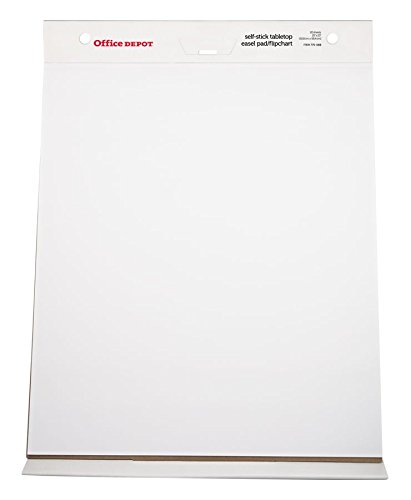 Office Depot Restickable Easel Pad with Liner, 20in. x 23in., 30% Recycled, 20 Sheets, White, FL1418903-001