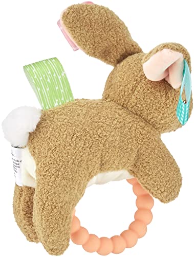 Taggies Teether Baby Rattle, 6", Harmony Bunny