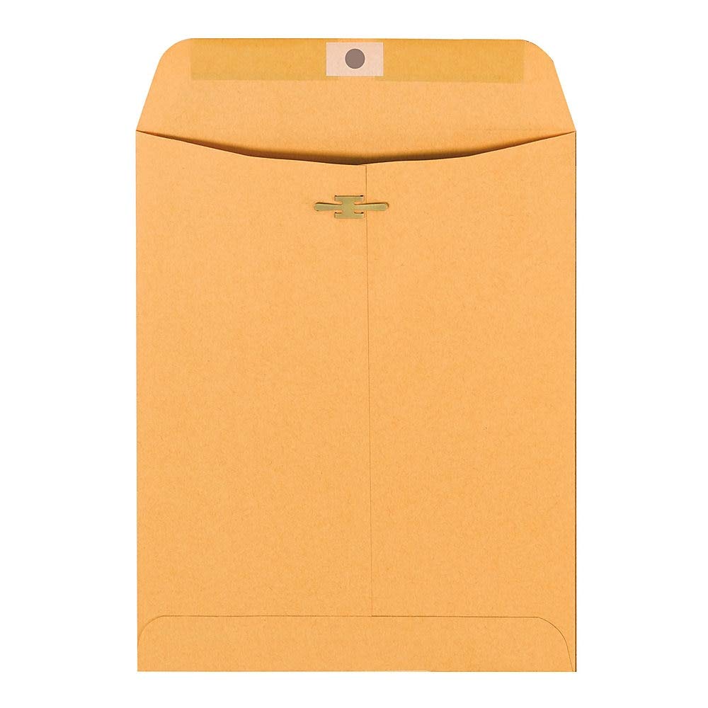 Office Depot® Brand Clasp Envelopes, 9 1/2" x 12 1/2", Brown, Box Of 100