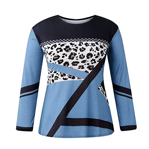 YYQXIiyty Women's Casual Printing Blouses Cute Autumn and Winter Round Neck Pullover Fashion Long Sleeve Sweatshirt