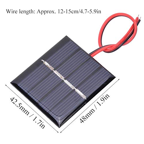 Polysilicon Solar Panel, 4Pcs 0.36W 2V Solar Panel Charging Power Board and Electronic Line for Small Power Appliances, Excellent Transmission
