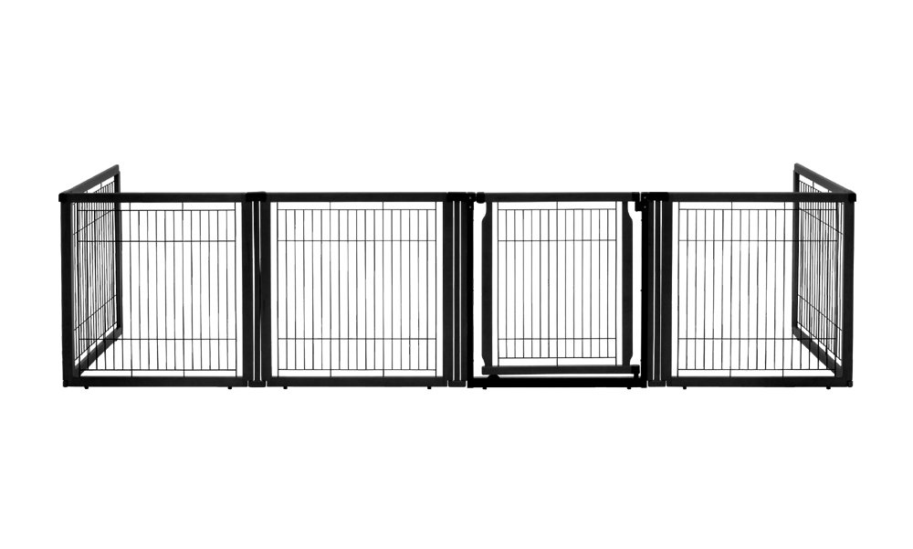 Richell Convertible Elite 6 Panel Pet Gate Black