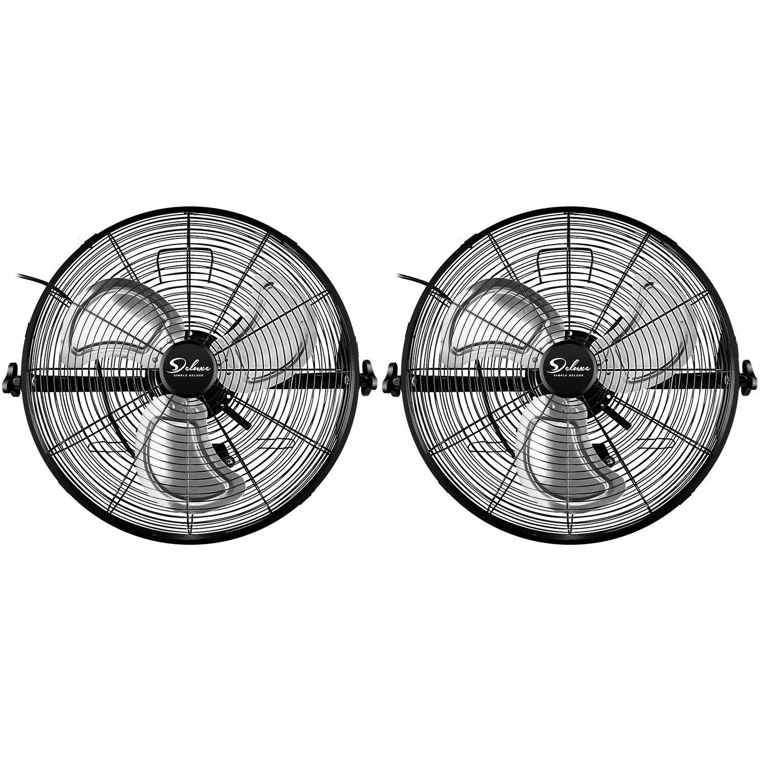 Simple Deluxe 20 Inch High Velocity 3 Speed Industrial Wall-Mount Fan