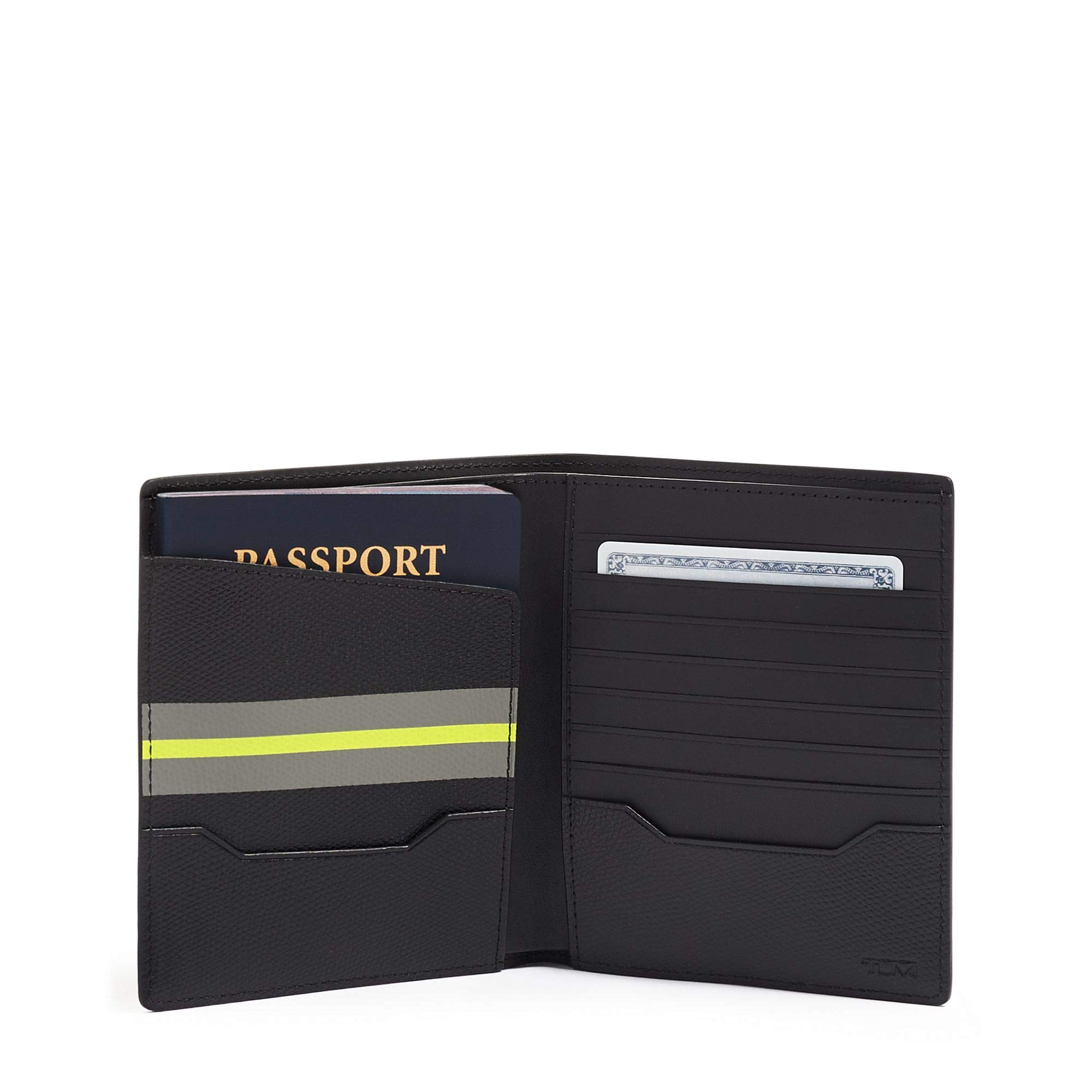 TUMI(トゥミ) Men's Leather Travel Wallet, Black Striped