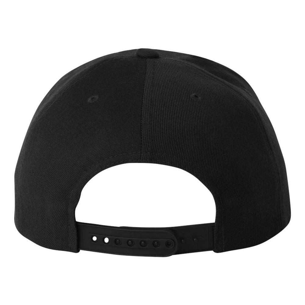 VZLA Snapback hat Flat Bill Cap Premium Quality Durable Comfortable Fit (Black/Vice)
