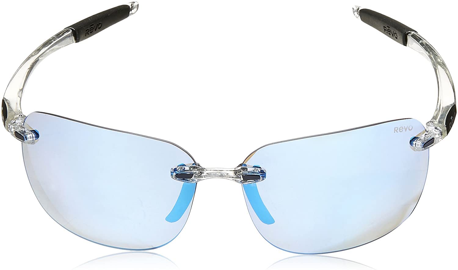 Revo Sunglasses Descend XL: Polarized Lens with Large Rimless Rectangle Frame
