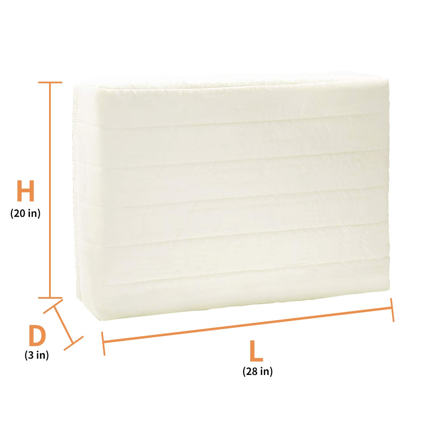 TAKTOPEAK Indoor Air Conditioner Cover for Window Units, Window AC Unit Cover for Inside, Double Insulation with Elastic Strap, Large Beige 28 x 20 x 3 inches (L x H x D)