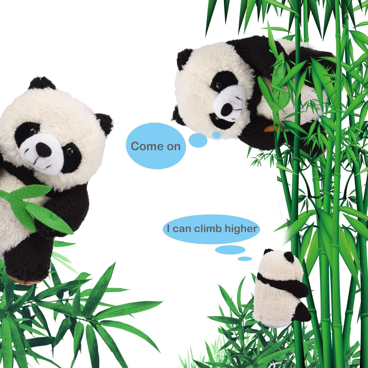 Qwifyu Talking Panda, Repeats What You Say Plush Animal Toy Buddy Panda for Boys Girls Kids Gift