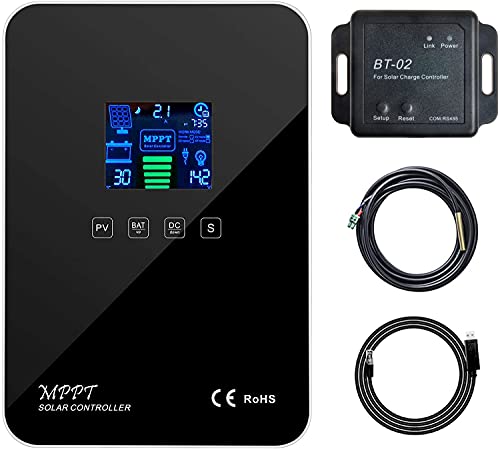SolarEpic 60A MPPT Solar Charge Controller 100V PV Input 12v/24v Battery System 800W Solar Panel Controller Works with Lead-Acid & Lithium Batteries