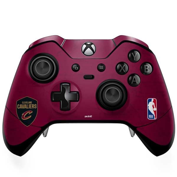 Skinit Decal Gaming Skin Compatible with Xbox One Elite Controller - Officially Licensed NBA Cleveland Cavaliers Distressed Design