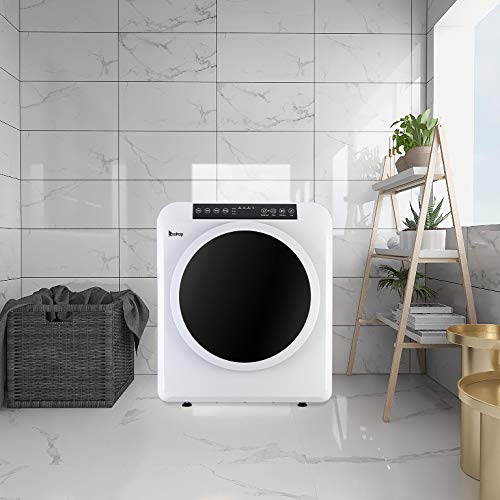 Winado Compact Laundry Dryer 13.2lbs Capacity, 3.5 cu.ft Portable Clothes Dryer, Front Load Dryer w/LCD Touch Screen, Stainless Steel Drum, Exhaust Pipe for Apartment Home Dorm 120V 1300W