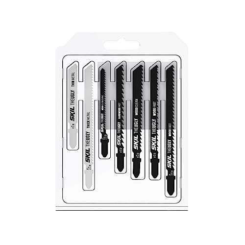 SKIL 21 Pc All-Purpose T-Shank Jig Saw Blade Set for SKIL Jig Saws JS314901/ JS313101/ JS820302/ JS820202/ JS5833A-10 - JSB2000
