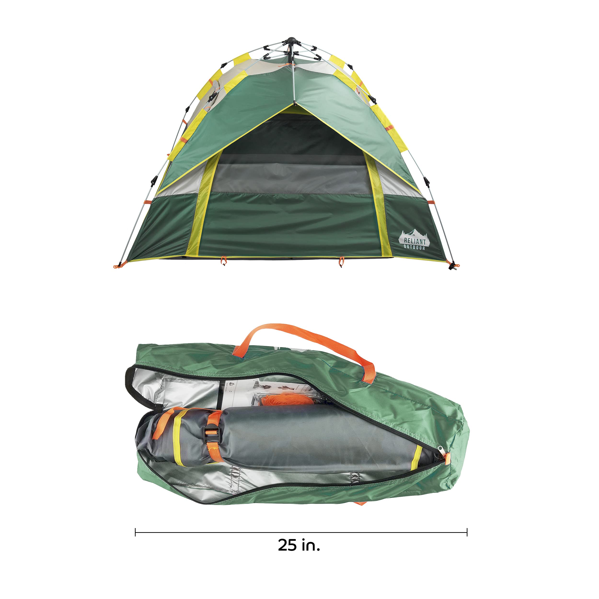 Reliant Outdoor 3-Person Family Tent for Camping and Hiking with Instant 60 Second Easy Setup, Waterproof and Windproof, Pink