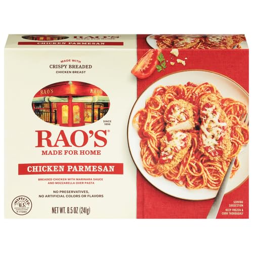Rao's Made for Home Chicken Parmesan, Frozen Meals, 8.5 oz, Premium Quality Italian Tomatoes, Chicken, and Parmesan
