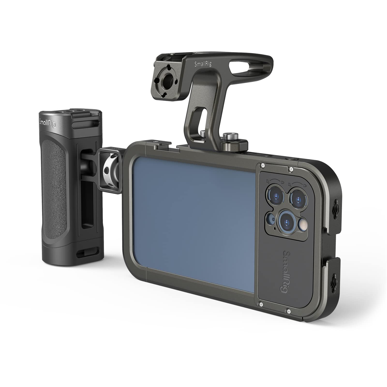 SmallRig Phone Cage for iPhone 12 Pro, Smartphone Video Rig Aluminum Phone Video Stabilizer for Photography, Film Making,Videomaker and Vlogging-3075