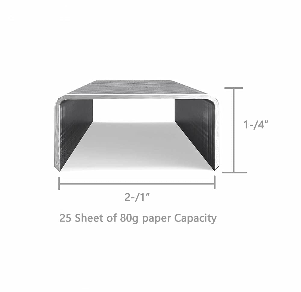 SEAKOS 5 Pack of 5000 Count Standard Staples, 26/6, ¼” Leg Length, Chisel Point Tips, Jam Free Staples, Fits All Standard Desktop Office Staplers, Best Office Products.Silver.