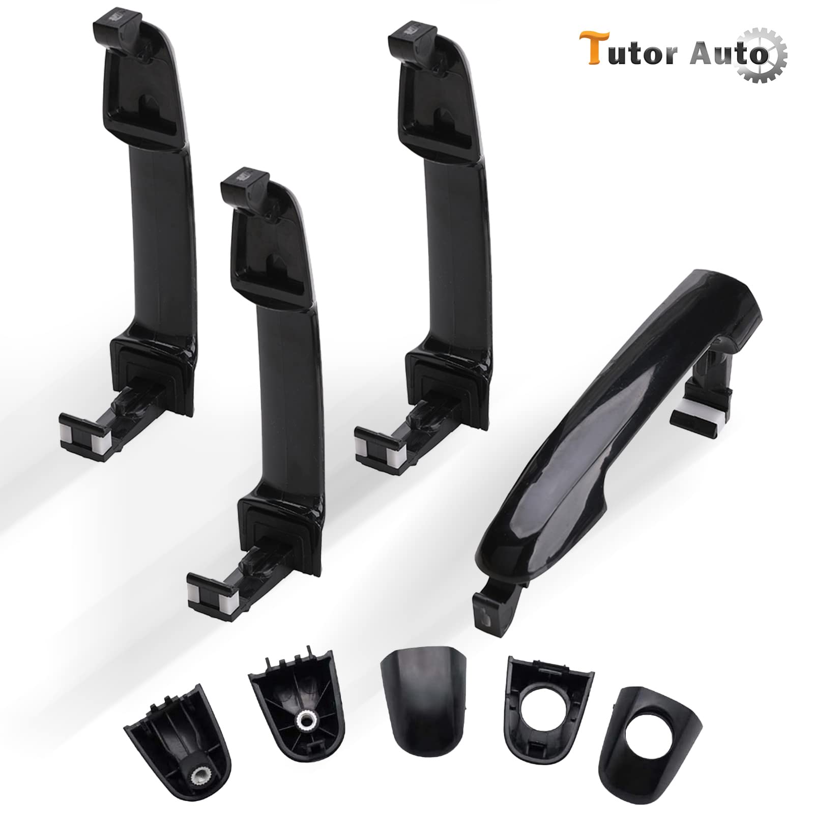 Tutor Auto 4Pcs Exterior Door Handle Compatible with Hyundai Sonata 2005 2006 2007 2008 2009 2010 Replace 82651-3K000 826513K000 for Front Rear Passenger Side Driver Right Left Side
