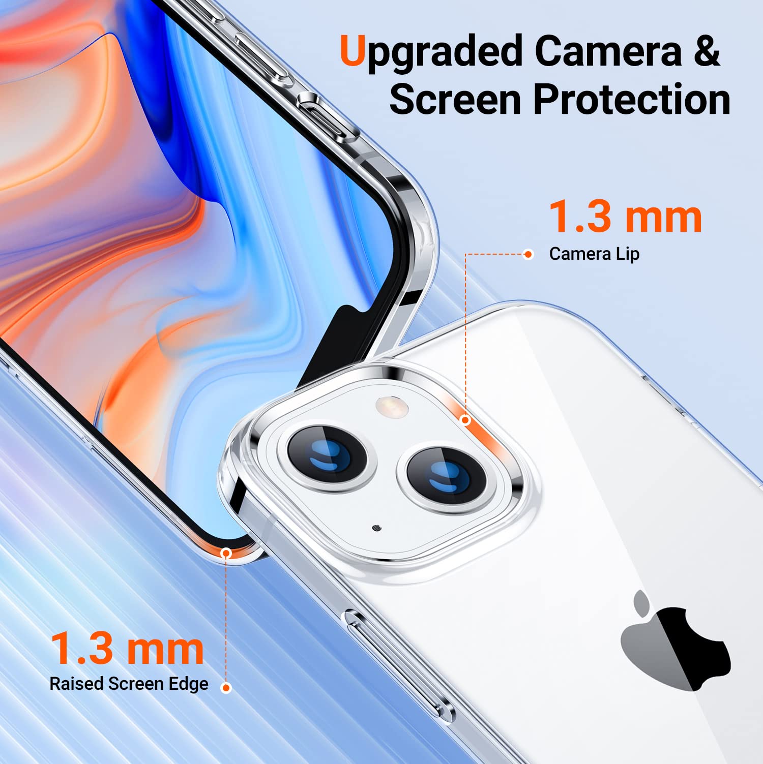 TORRAS for iPhone 13 Case/iPhone 14 Case Clear, Never Yellow, Military Grade Drop Tested, Protective Slim Thin Case for iPhone 13 Phone Case/iPhone 14 Phone Case, 6.1", Crystal Clear