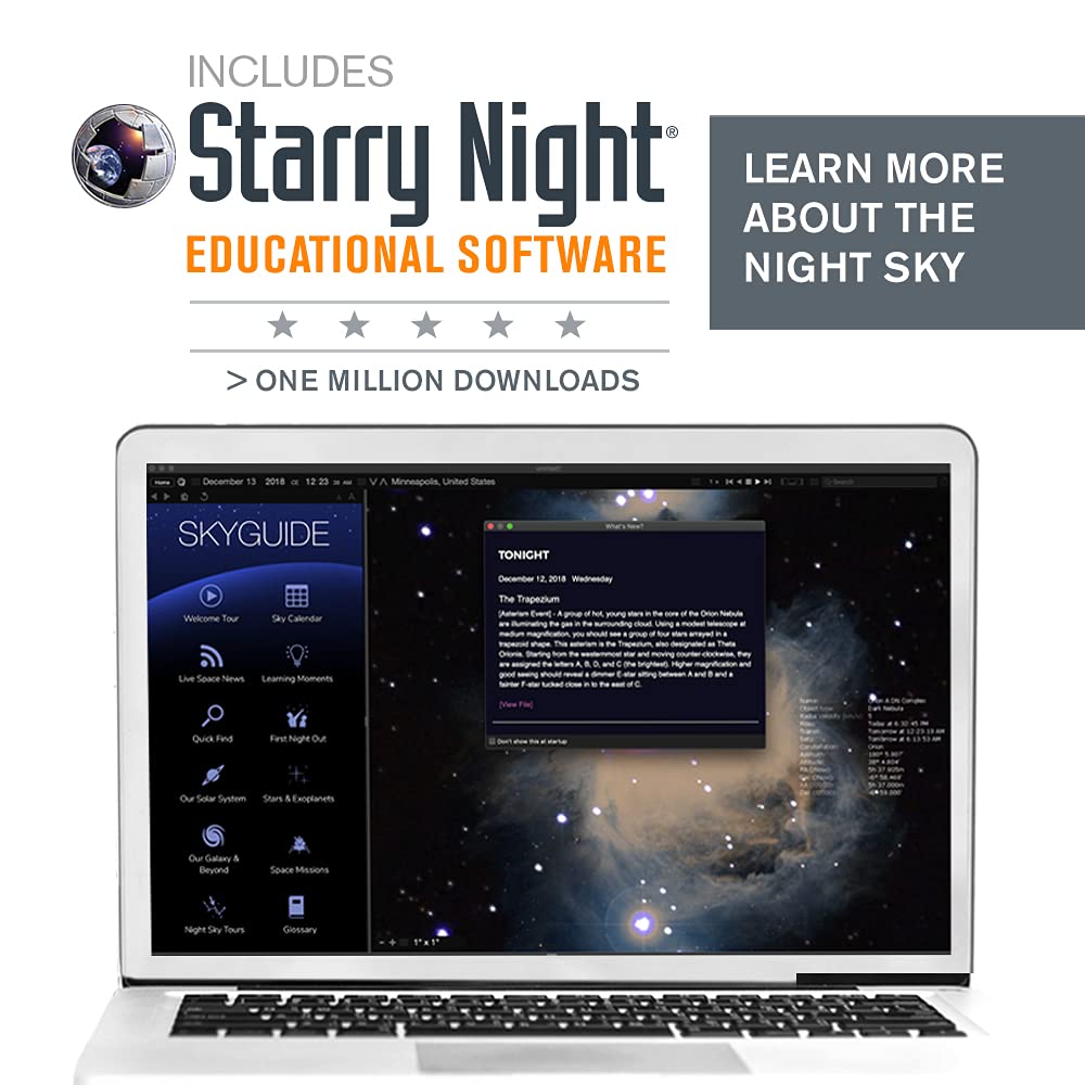 Popular Science StarSense Explorer DX 5” Smartphone App-Enabled Telescope - Works with StarSense App to Help You Find Stars, Planets & More - Schmidt-Cassegrain Telescope - iPhone/Android Compatible