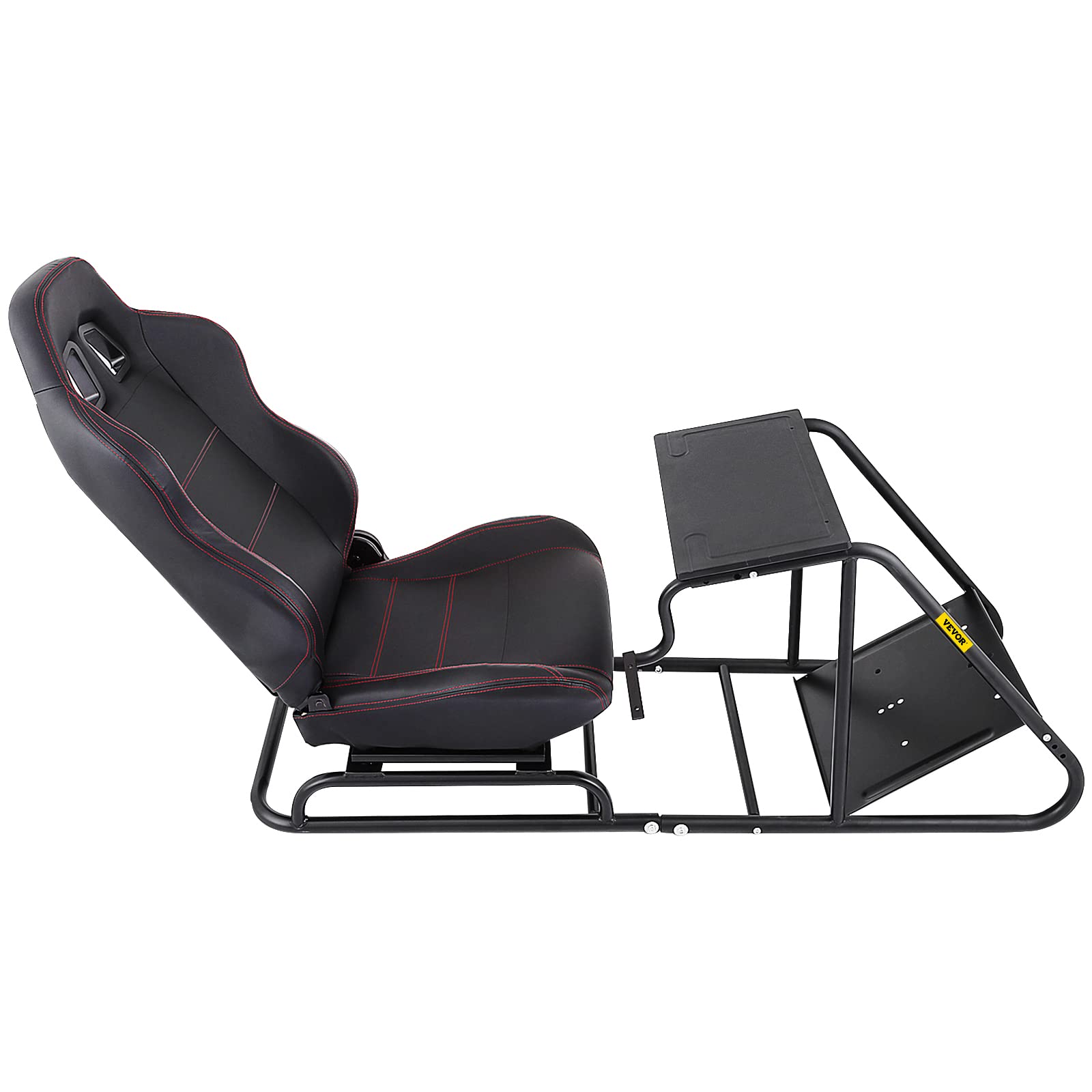 VEVOR Racing Wheel Stand, Pedal and Seat Adjustable Racing Simulator Cockpit, Carbon Steel Gaming Wheel Stand, Game Chair Highly Compatible with Logitech Wheels, Thrustmaster Wheels, PS3/4, Xbox 360