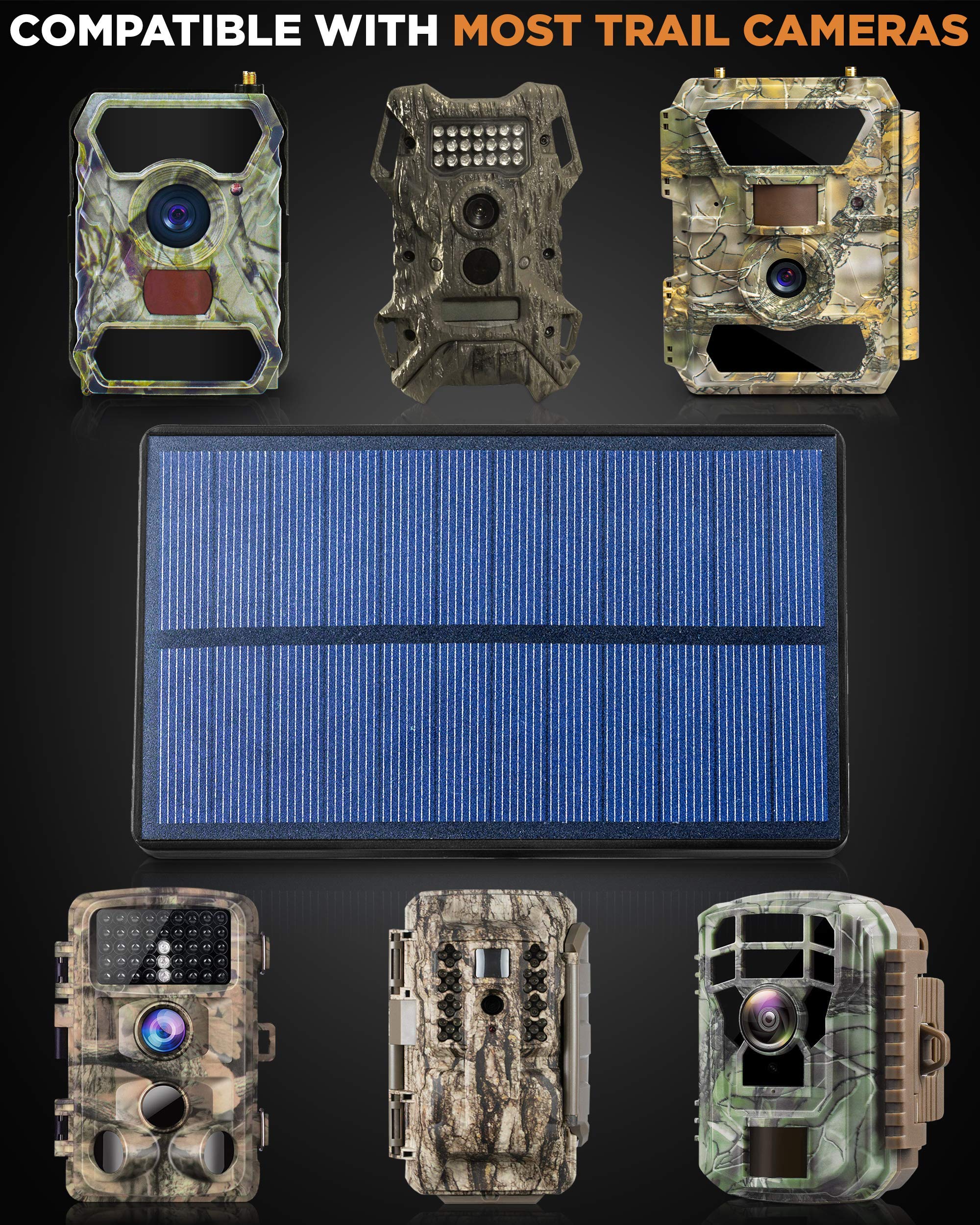 Security Metal Box 3G & 4G Cellular Trail Cameras + Trail Camera Solar Panel Kit - Protective Case for Full HD Wild Game Camera with Night Vision for Deer Hunting, Security - Wireless Waterproof