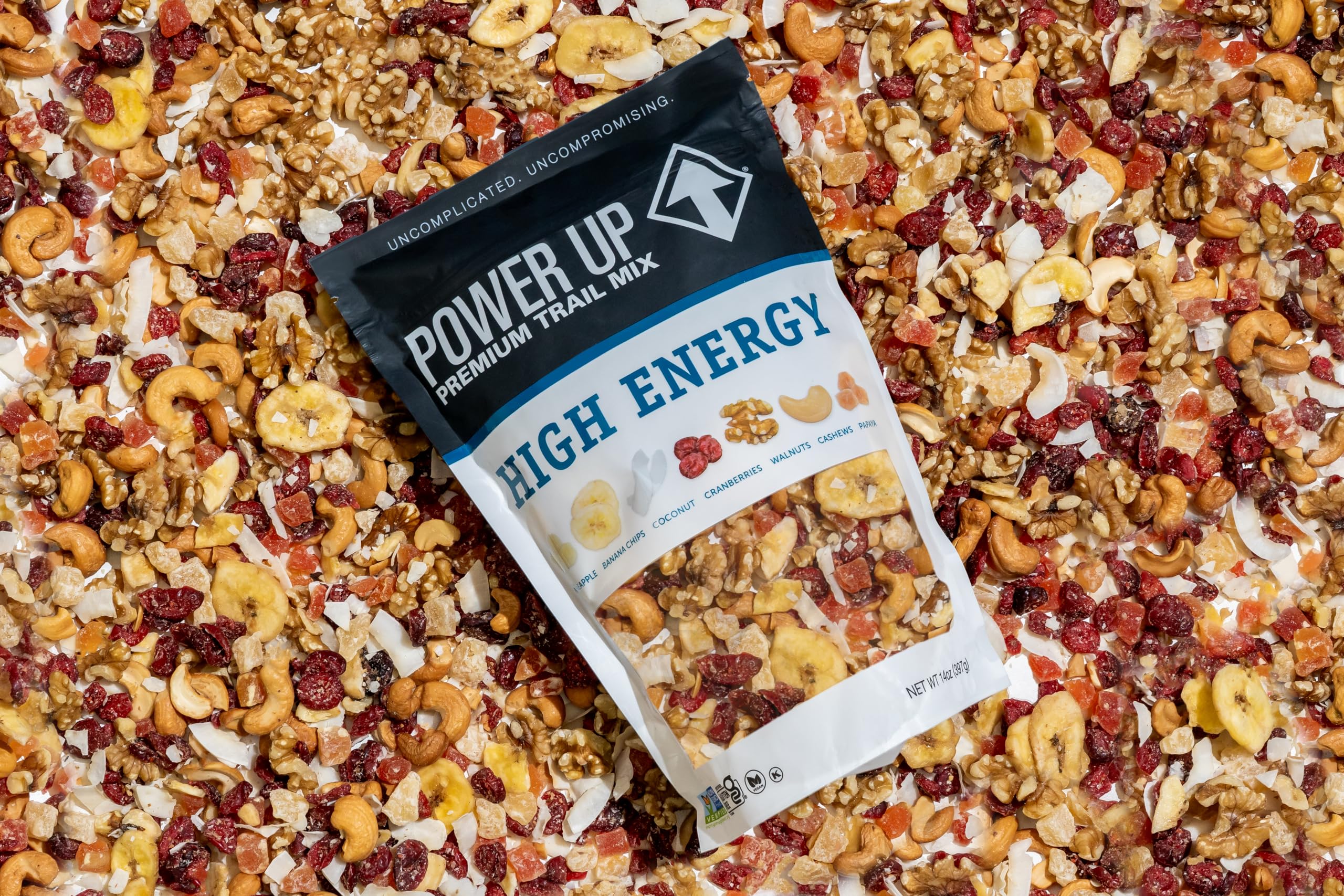 Power Up Premium Trail Mix - High Energy Trail Mix 14oz, Gluten Free, Vegan, Non-GMO