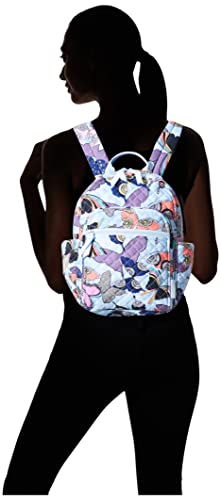 Vera Bradley Women's Cotton Small Backpack, Butterfly By - Recycled Cotton, One Size