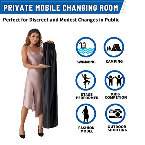 Portable Changing Room Changing Tent for Dancer Instant Dressing Cover Ups Privacy Shelters for Beach Car Boating Taking Photo, 4.59ft Length