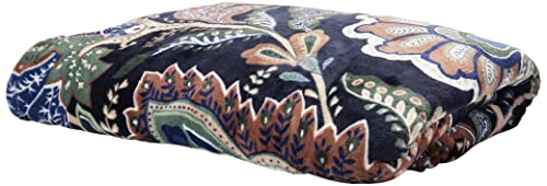 Vera Bradley Women's Oversized Fleece Plush Throw Blanket, Java Navy Camo, Full/Queen