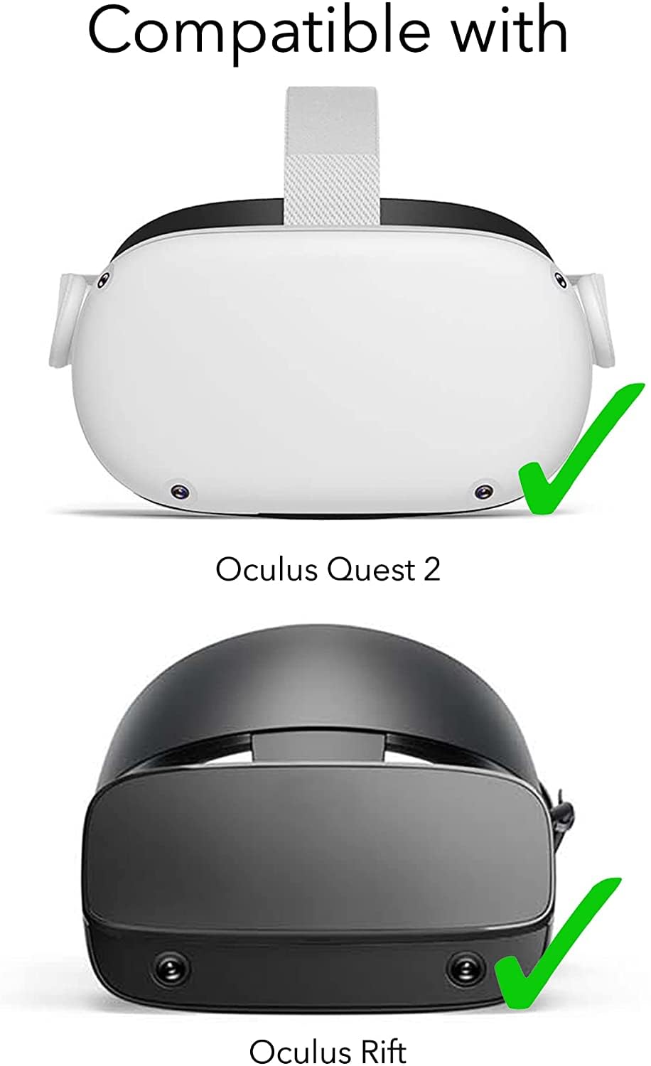 Wasserstein VR Headset Stand Controllers Holder Gaming Accessories Compatible with Meta/Oculus Quest , Quest 2, and Rift S (White)