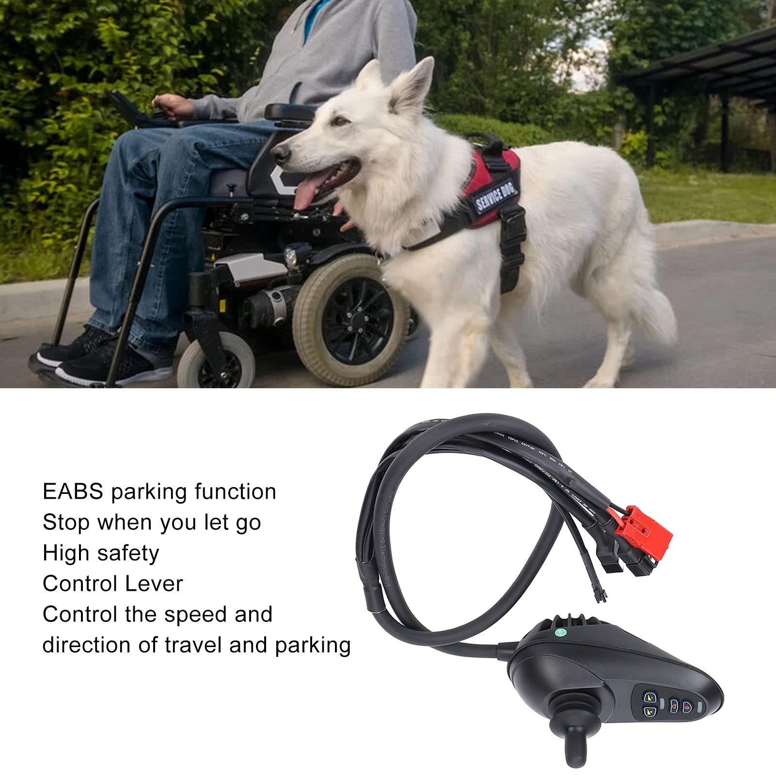 YUYTE Electric Wheelchair Joystick Controller, Universal Direction Controller Without Electromagnetic Brake, for Intelligent Robot, Amusement Equipment, Music Bar Car and Monitoring