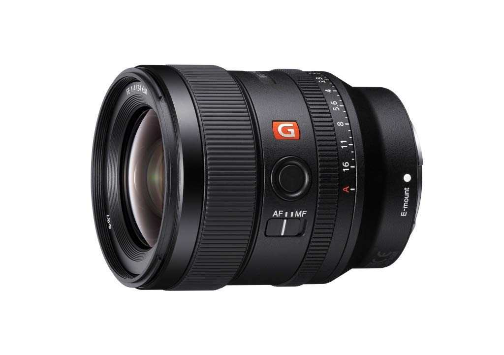 Sony E-Mount FE 24mm F1.4 GM Full Frame Wide-Angle Prime Lens (SEL24F14GM), Black (Renewed)