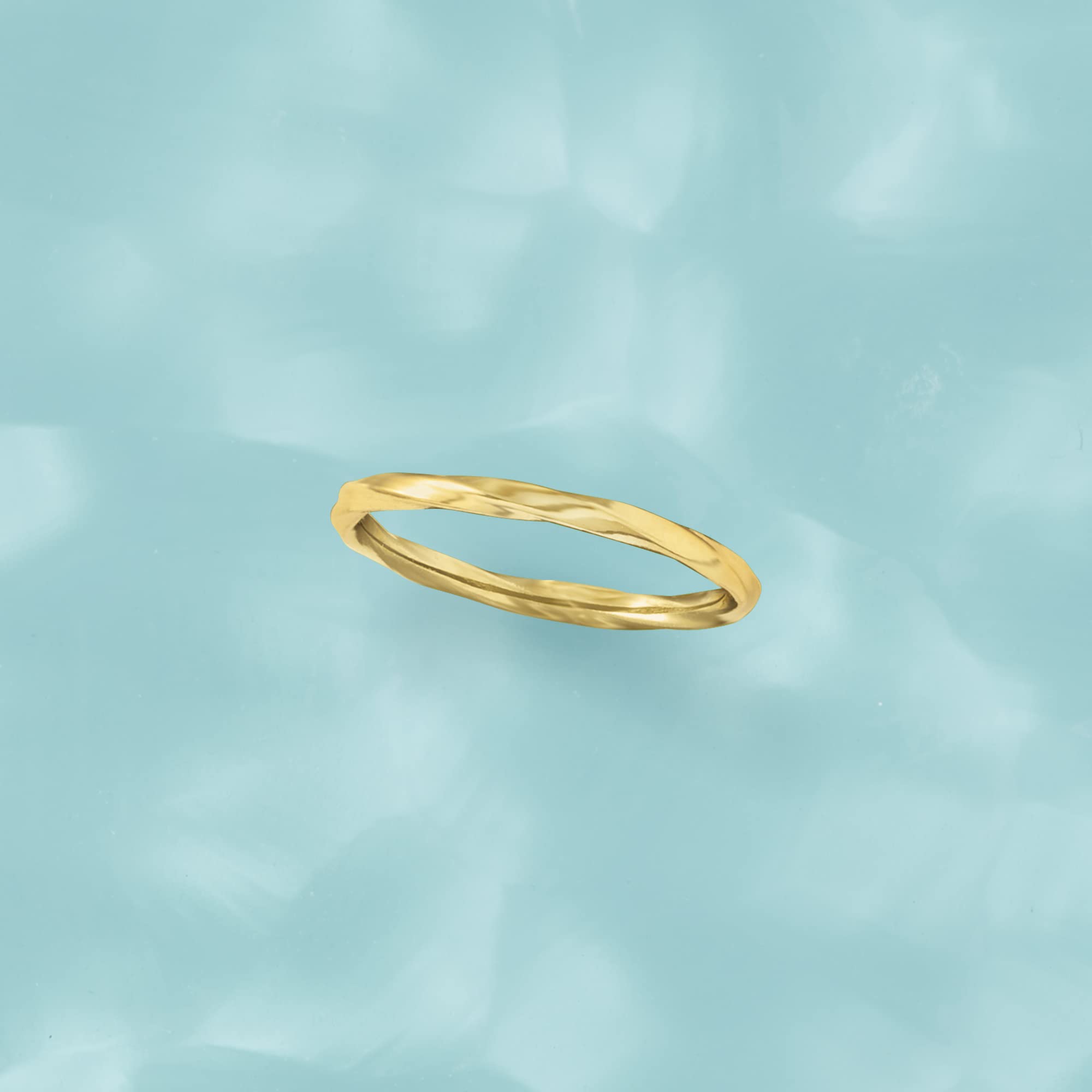 Ross-Simons 18kt Yellow Gold Twisted Ring. Size 8