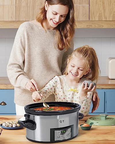 Ziimlpo Silicone Slow Cooker Liners Divider for 7-8 Quart Oval Crockpot, Reusable and Leak-proof Slow Cooker Divider Liner, BPA Free (Black)