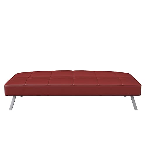 Serta Rane Vegan Leather Futon, Red