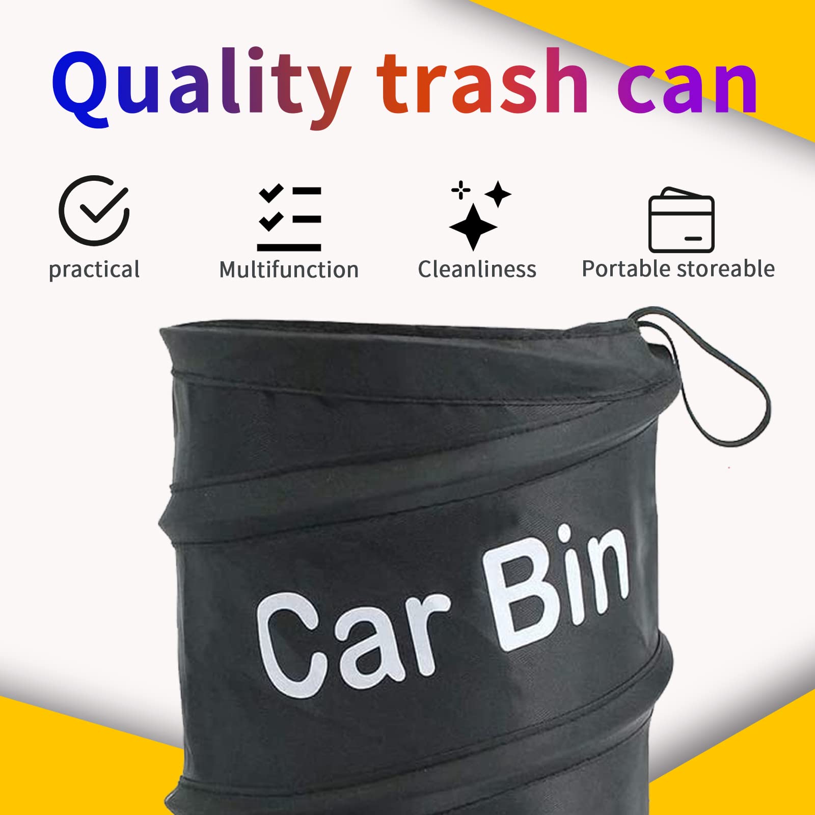 YZHSJC Foldable Pop-up Car Trash Bin