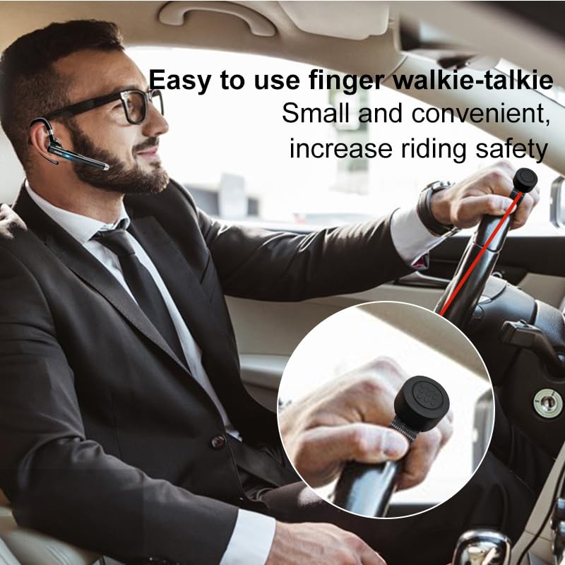 Walkie Talkie Bluetooth Headset PTT with Noise Cancelling Mic 2 Pin Wireless Earpiece Compatible with Motorola GP68 CP200 GP88 walkie talkies Radio HB-6A