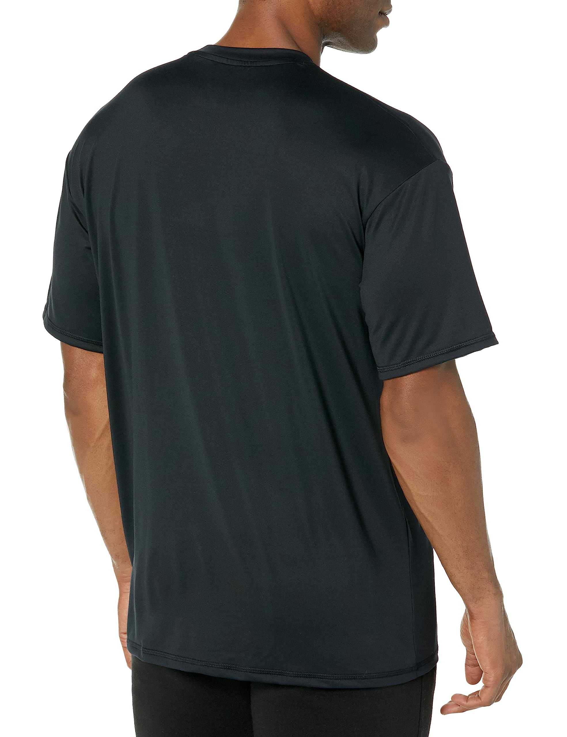Quiksilver Men's Standard Solid Streak Short Sleeve Rashuguard UPF 50 Sun Protection Surf Shirt, Black/Black, Large