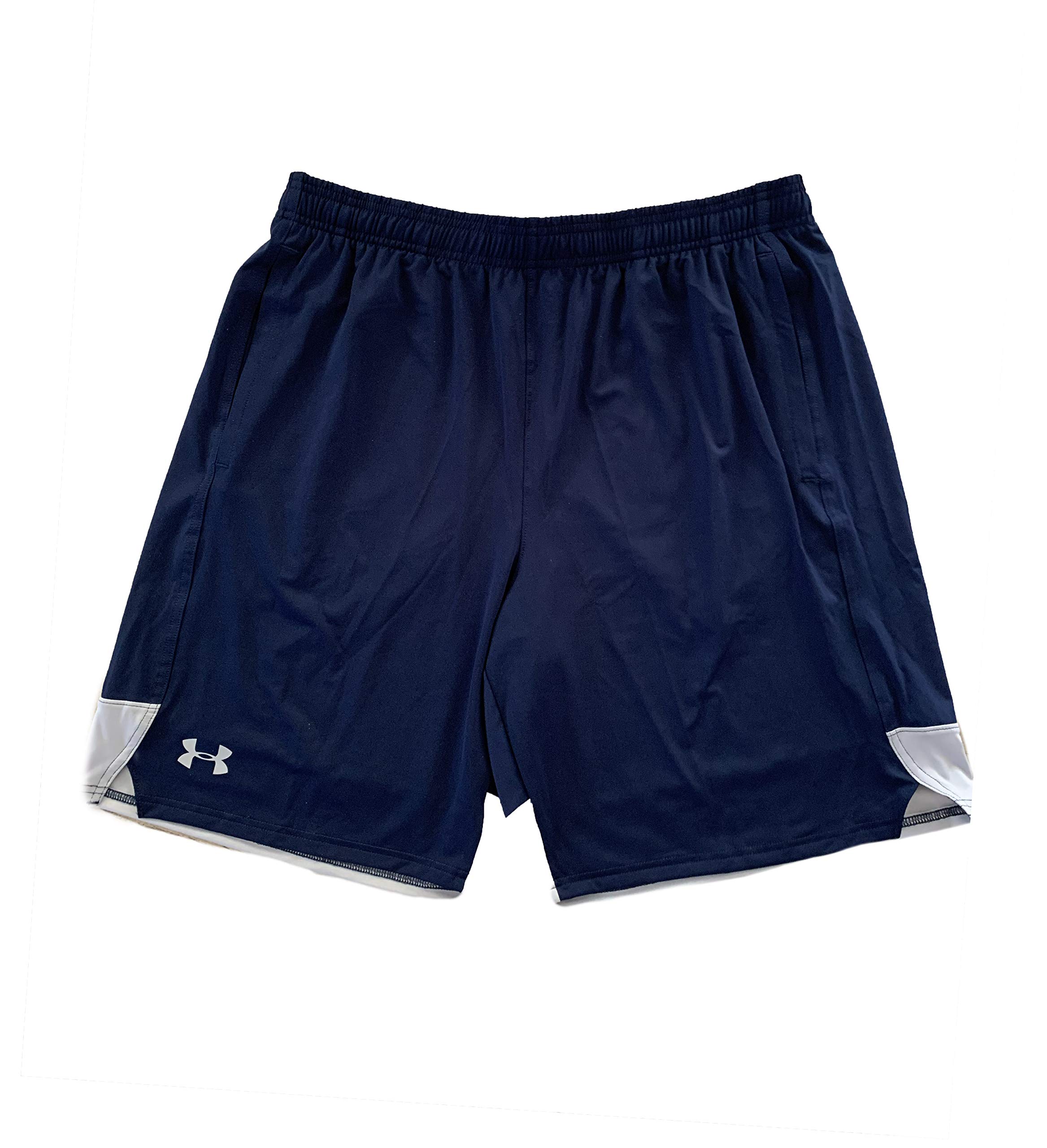 Under Armour Men's Raid 10-Inch Shorts (Medium, Navy/Gray)
