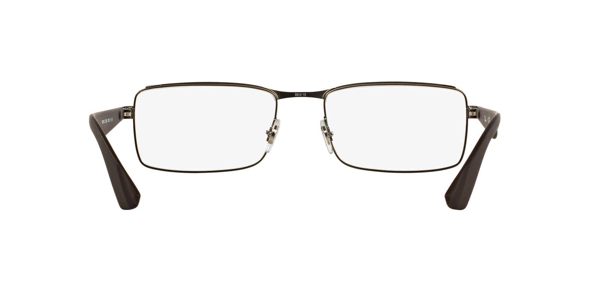Ray-Ban Men's RX6332 Rectangular Prescription Eyewear Frames, Matte Gunmetal, 55mm